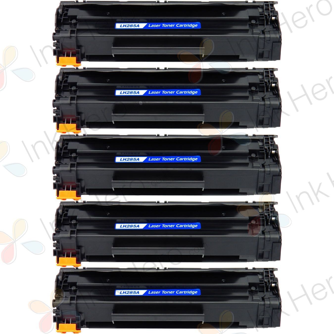 5 Pack HP 85A Black Compatible Jumbo Toner Cartridge (CE285A)- Ink Hero