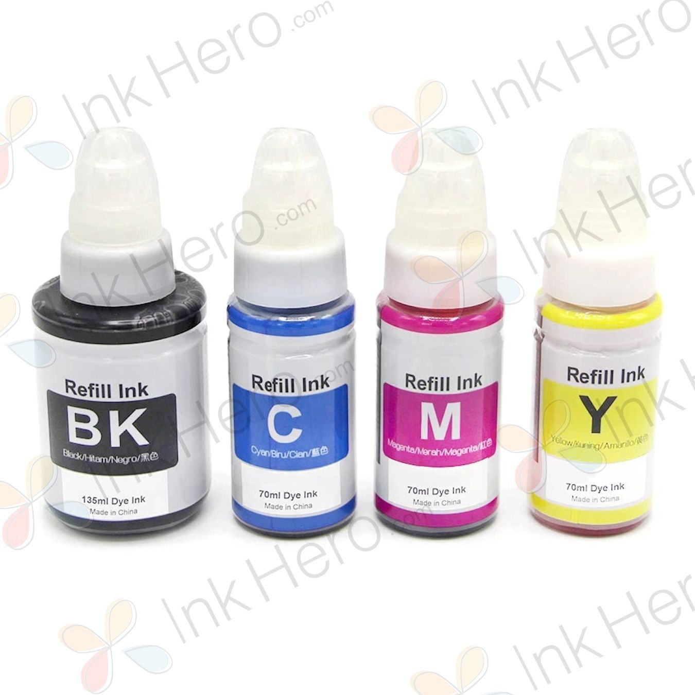 4 Pack Canon Compatible GI-690 Ink Bottles- Ink Hero